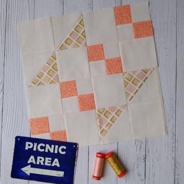 🎡 FREE block #10 Going on a Picnic – Pat Sloan Quilts